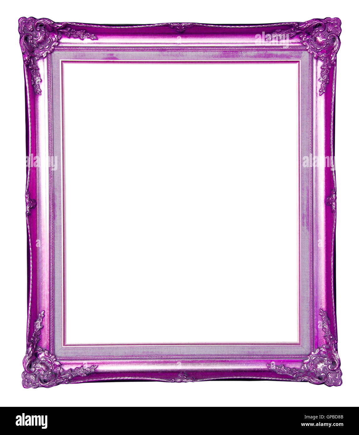 Purple frame isolated on white Stock Photo - Alamy