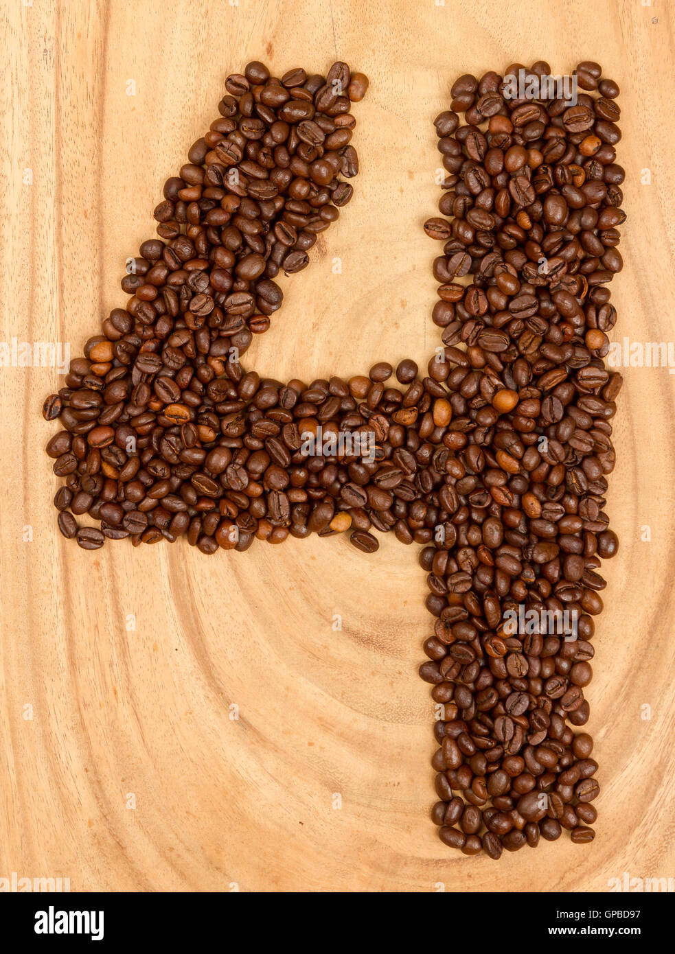 Number from coffee beans Stock Photo - Alamy