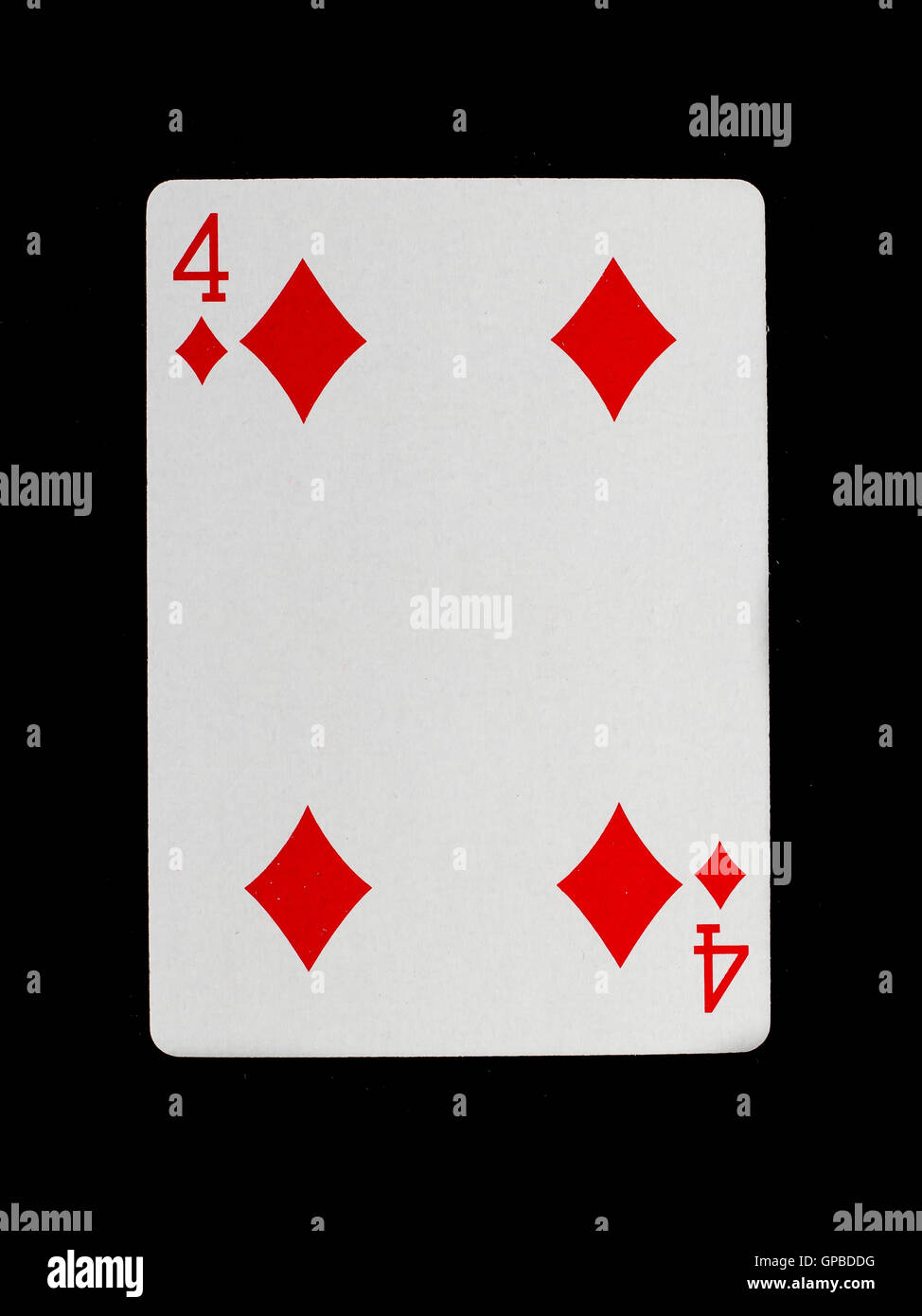 Old playing card (four Stock Photo - Alamy