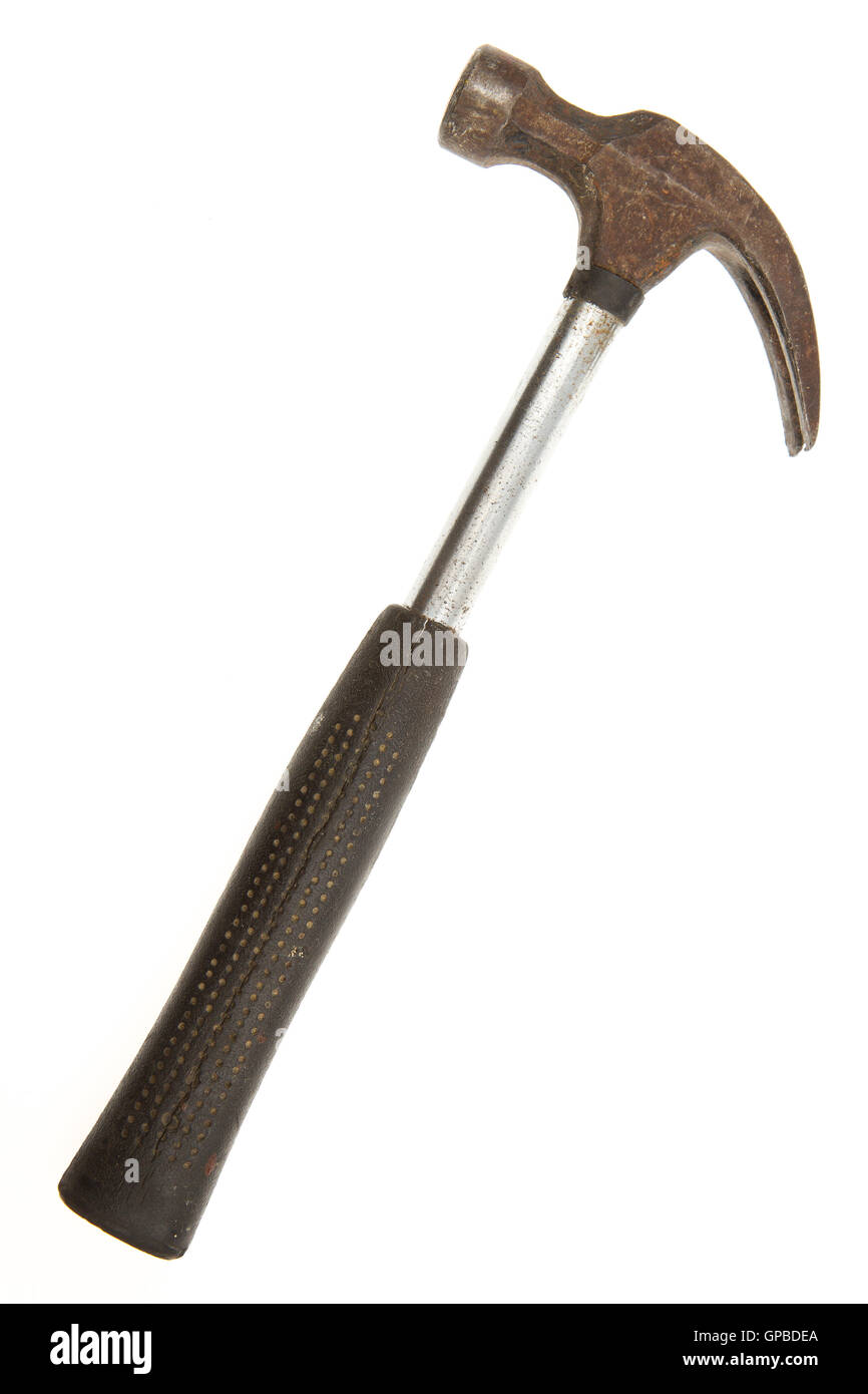 An old used metal hammer Stock Photo - Alamy