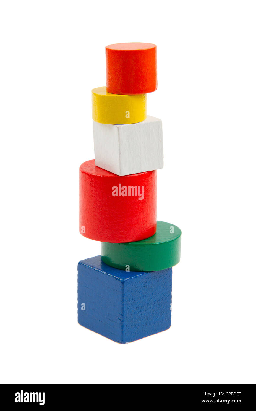 Wooden blocks in the different shapes Stock Photo - Alamy