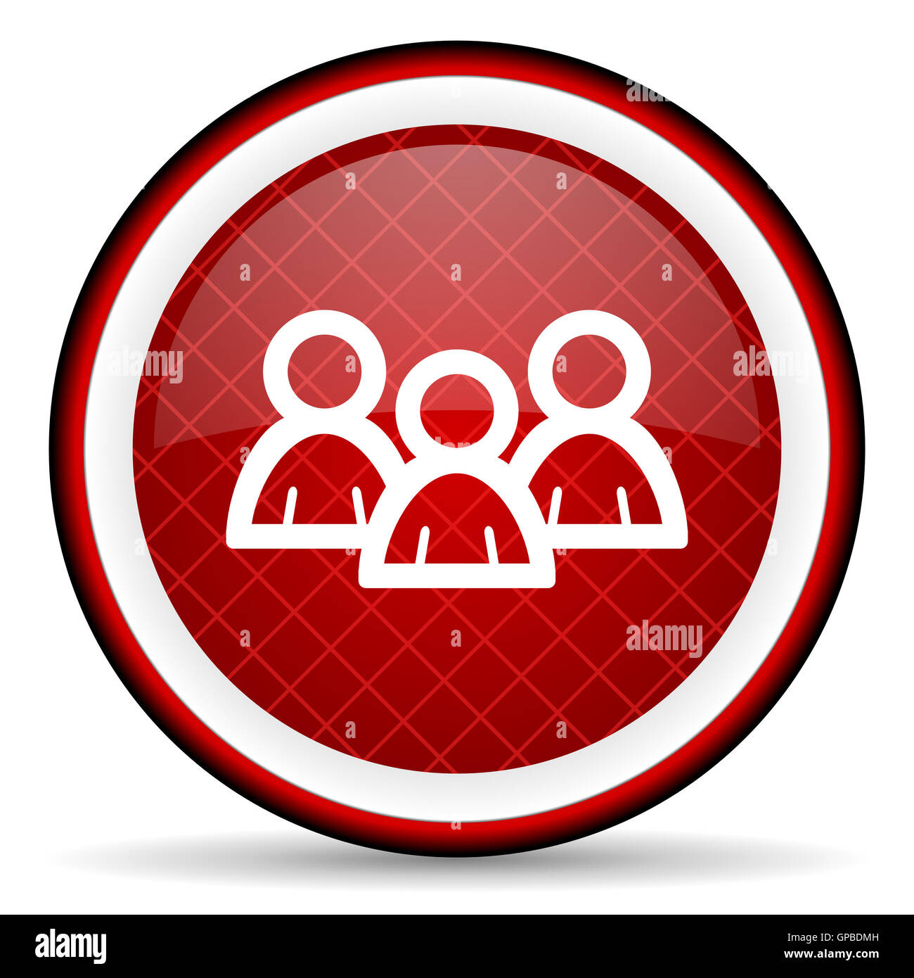 forum red glossy icon on white background Stock Photo - Alamy