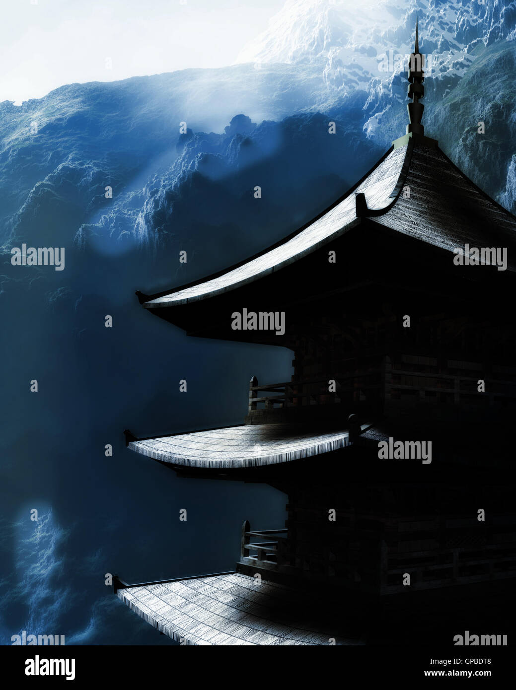 Zen buddhist temple in the mountains Stock Photo - Alamy