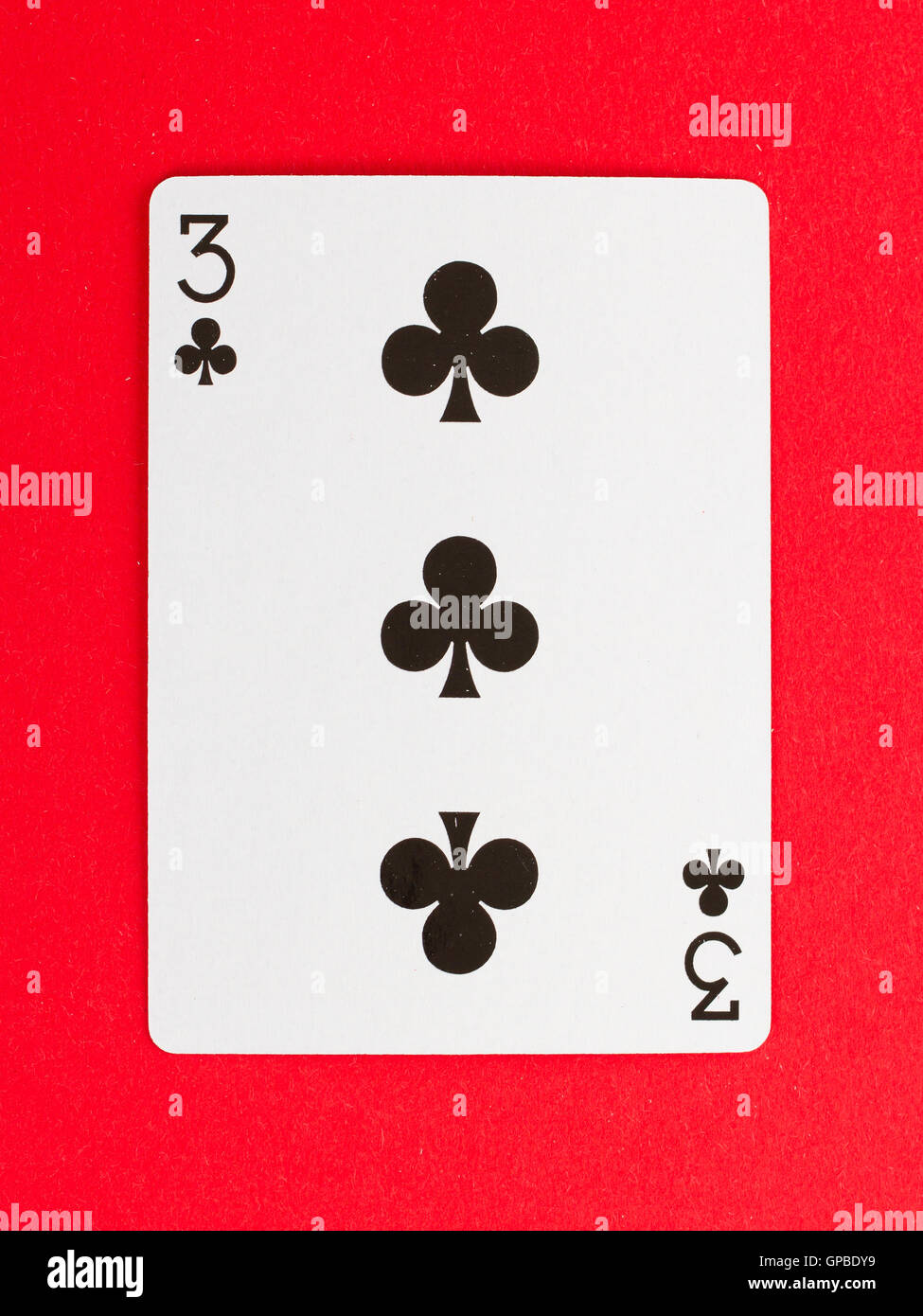 Old playing card (three Stock Photo - Alamy