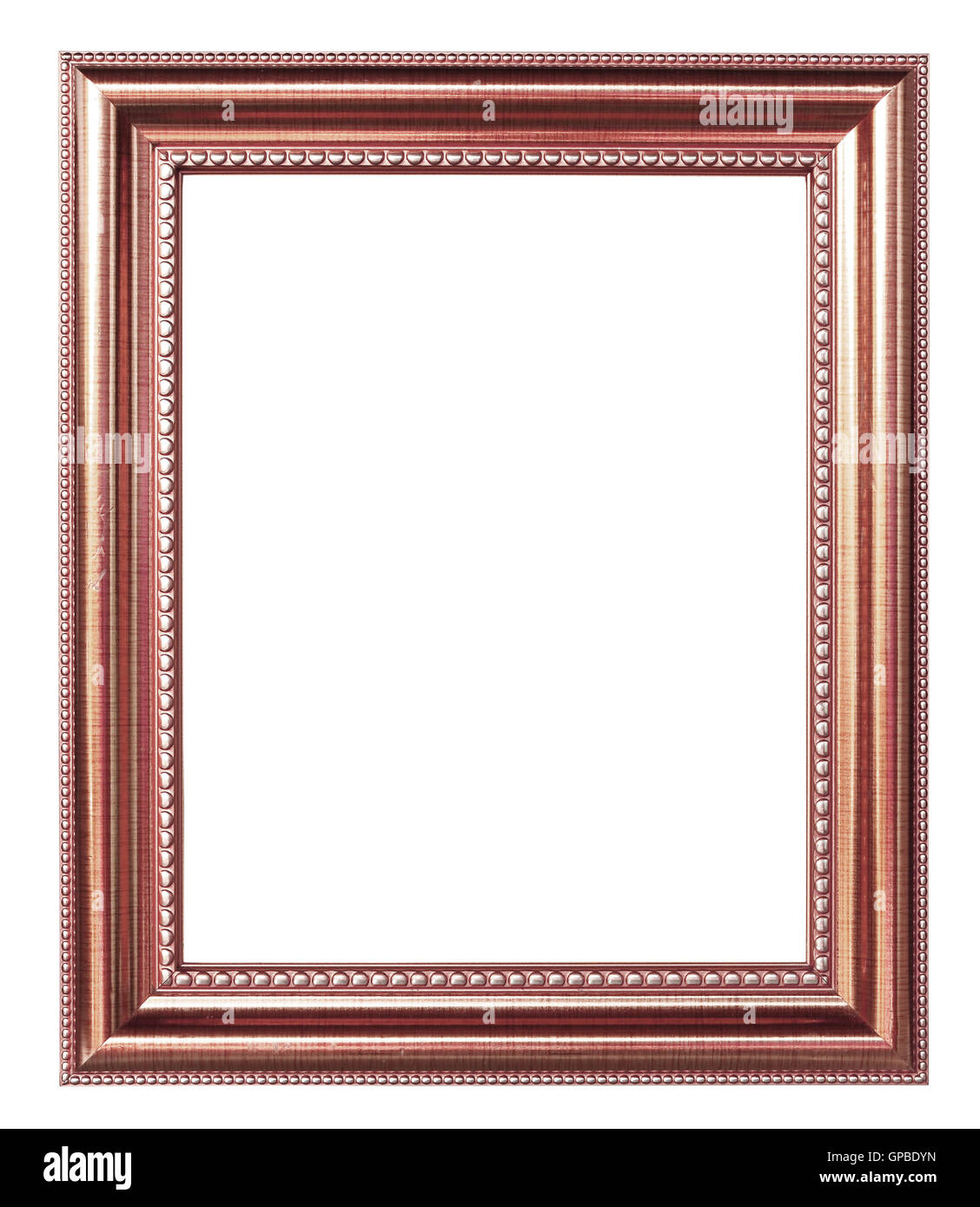 copper picture frame on white background Stock Photo - Alamy