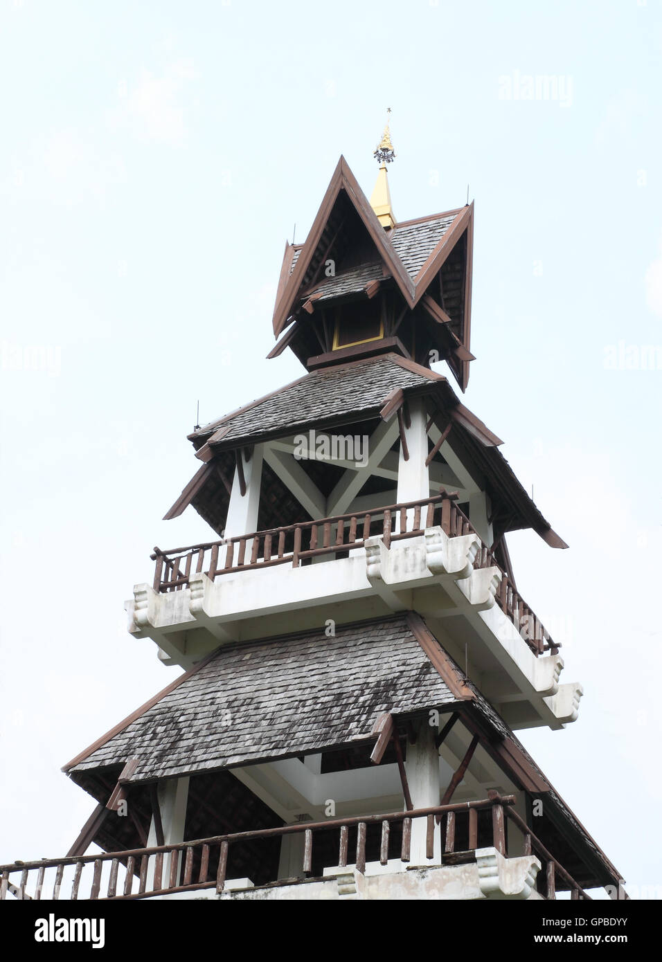 Observation tower building of Thailand Stock Photo - Alamy