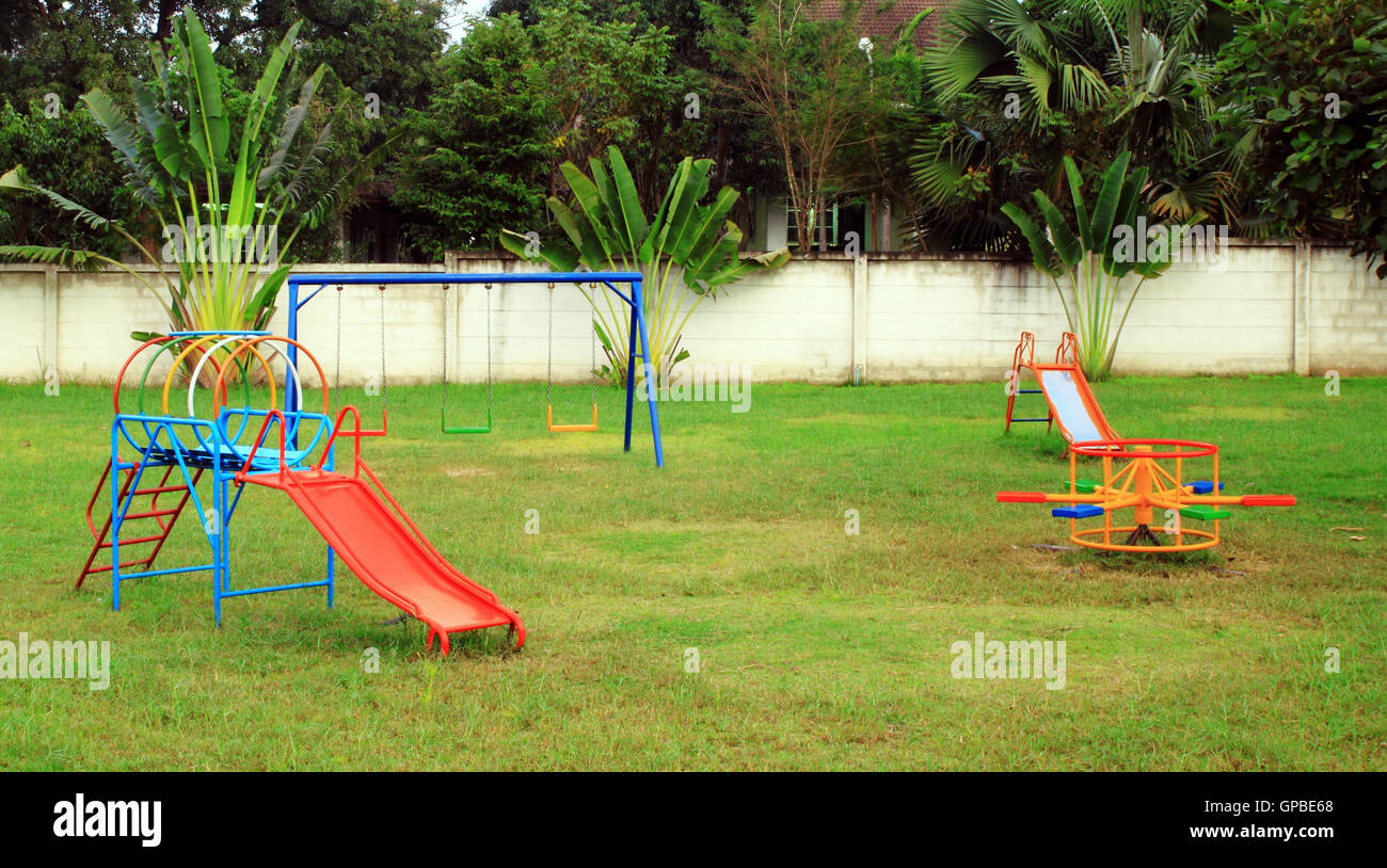 Playground without children Stock Photo - Alamy