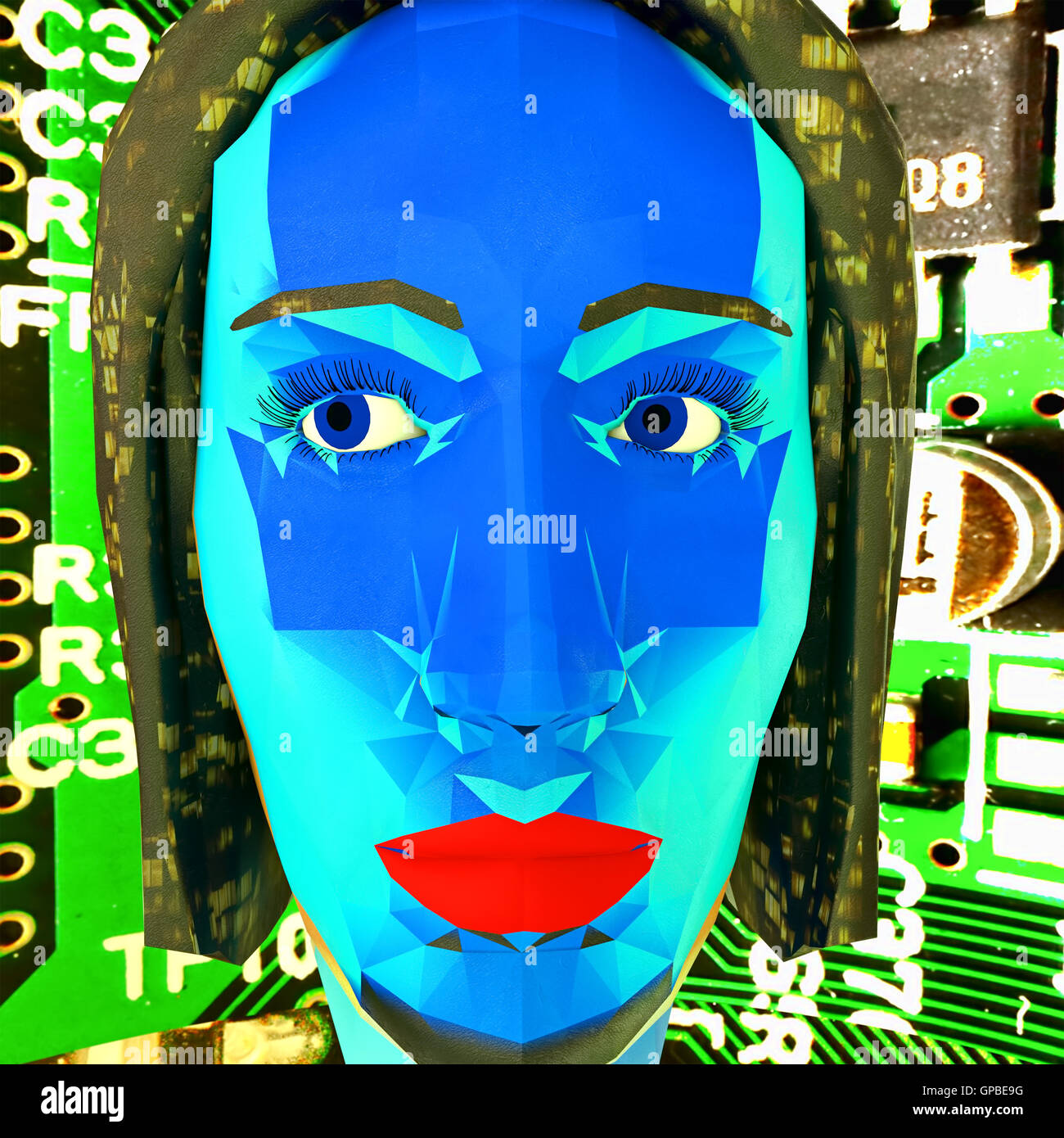 Cyborg head hi-res stock photography and images - Alamy