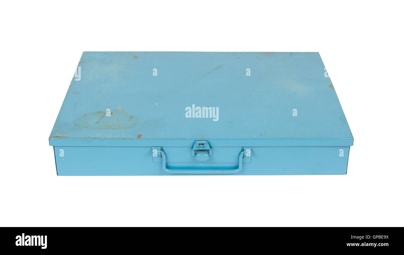 Old metal box isolated Stock Photo - Alamy