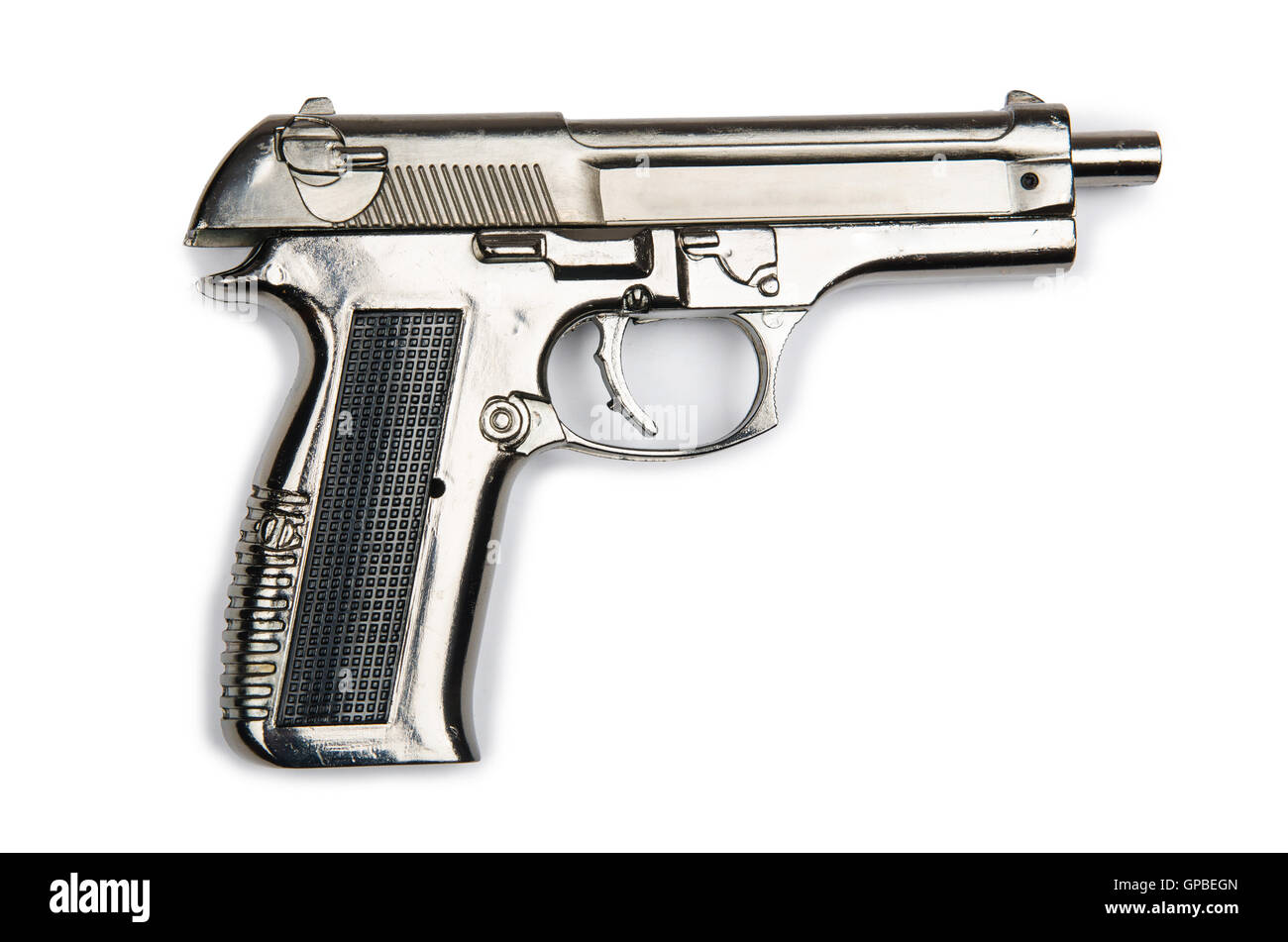 Hand gun isolated on the white background Stock Photo - Alamy