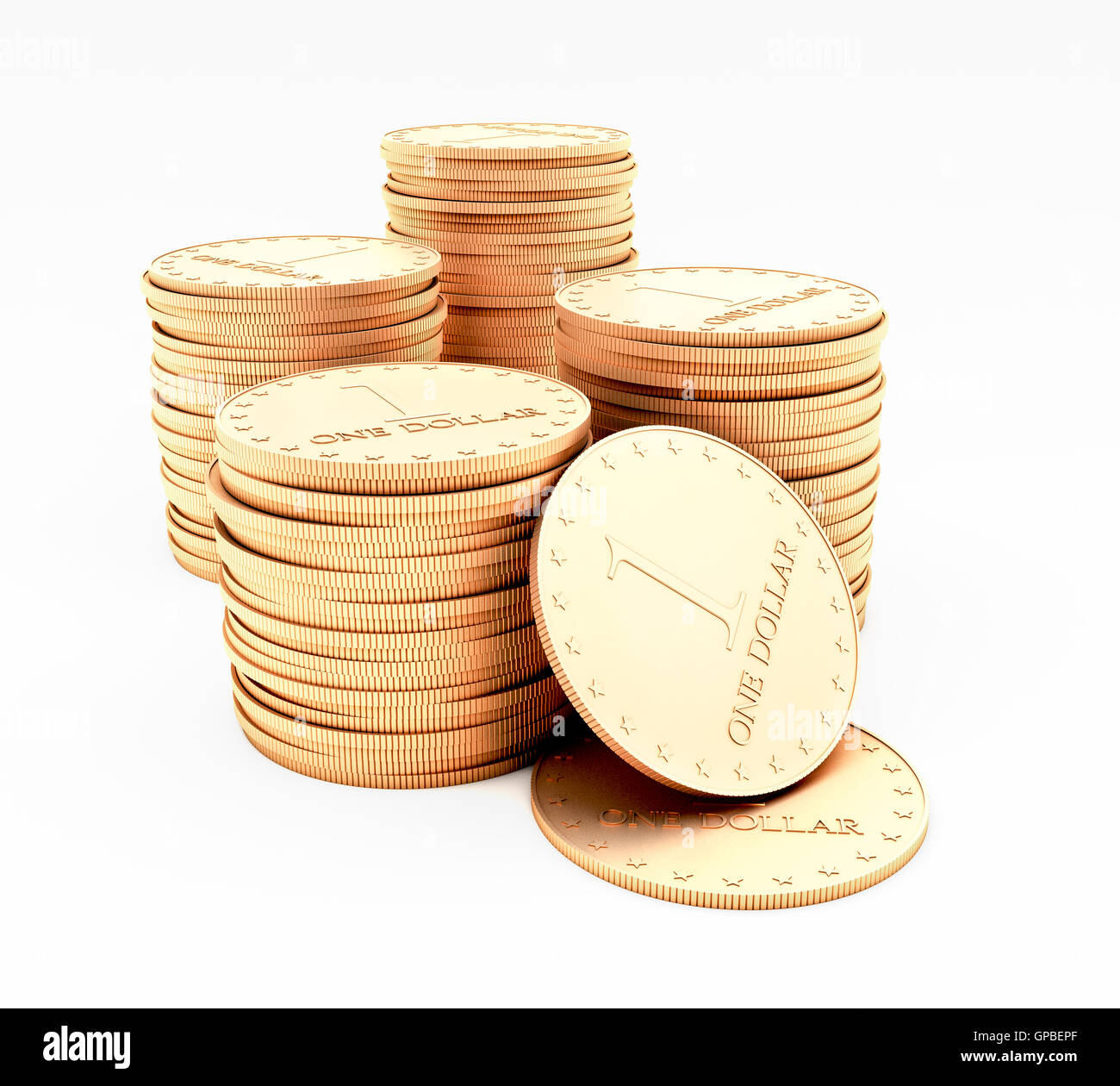 Stacks of coins Stock Photo - Alamy