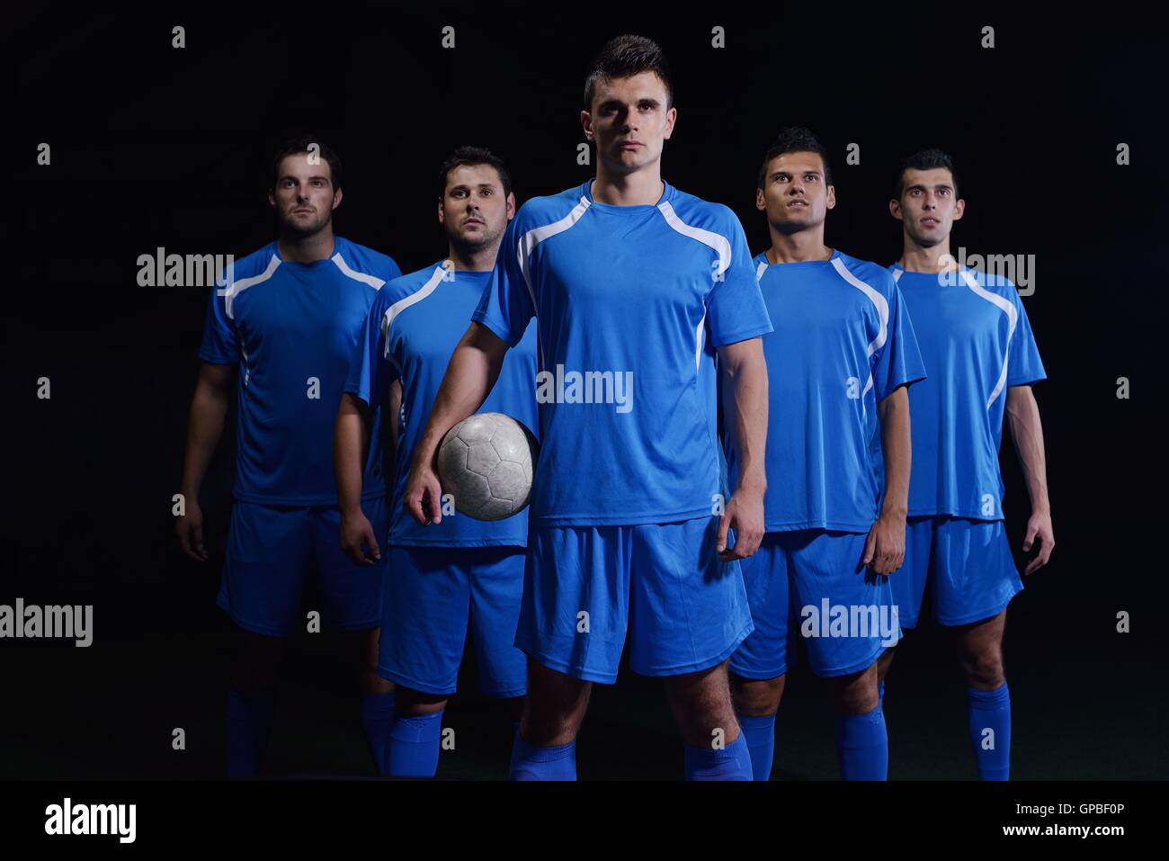 soccer players team Stock Photo - Alamy