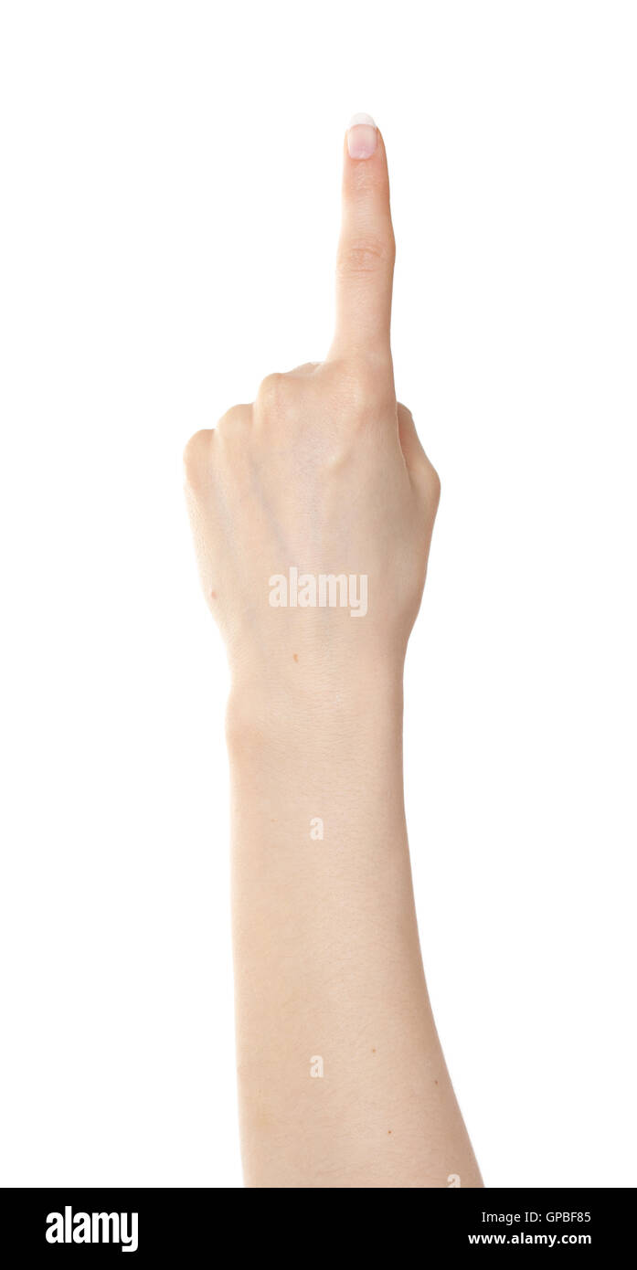 Woman hand number one Stock Photo - Alamy
