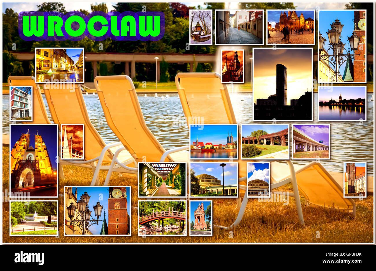 European city in collage Stock Photo - Alamy