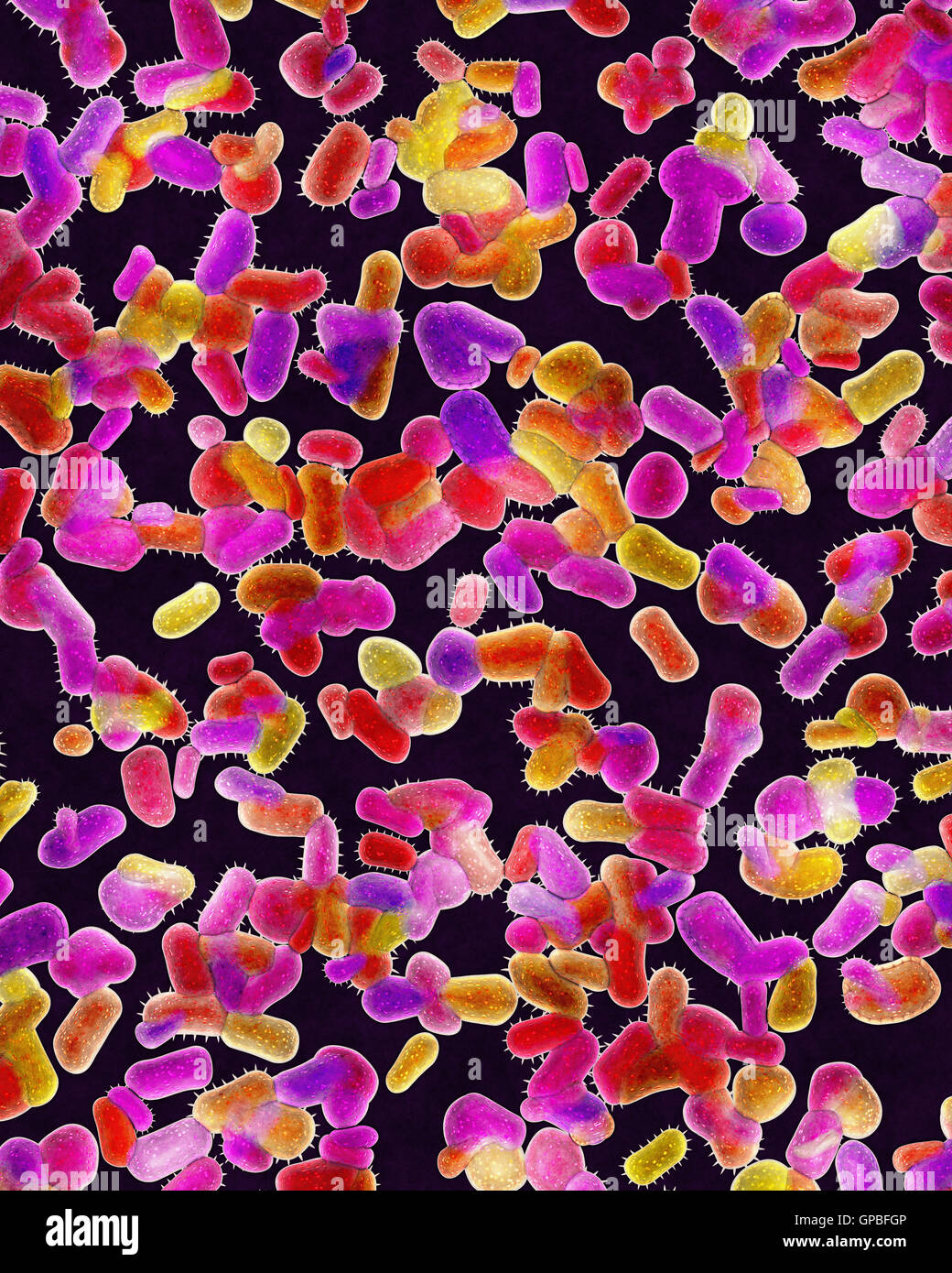 Colony of dangerous bacteria Stock Photo - Alamy