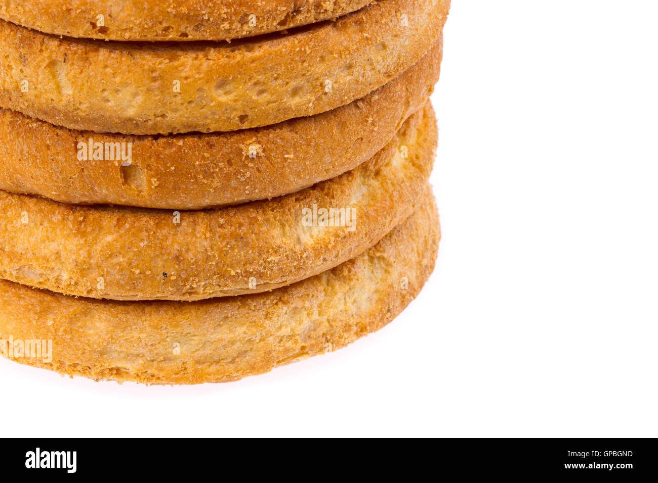 Series of round rusk Stock Photo - Alamy