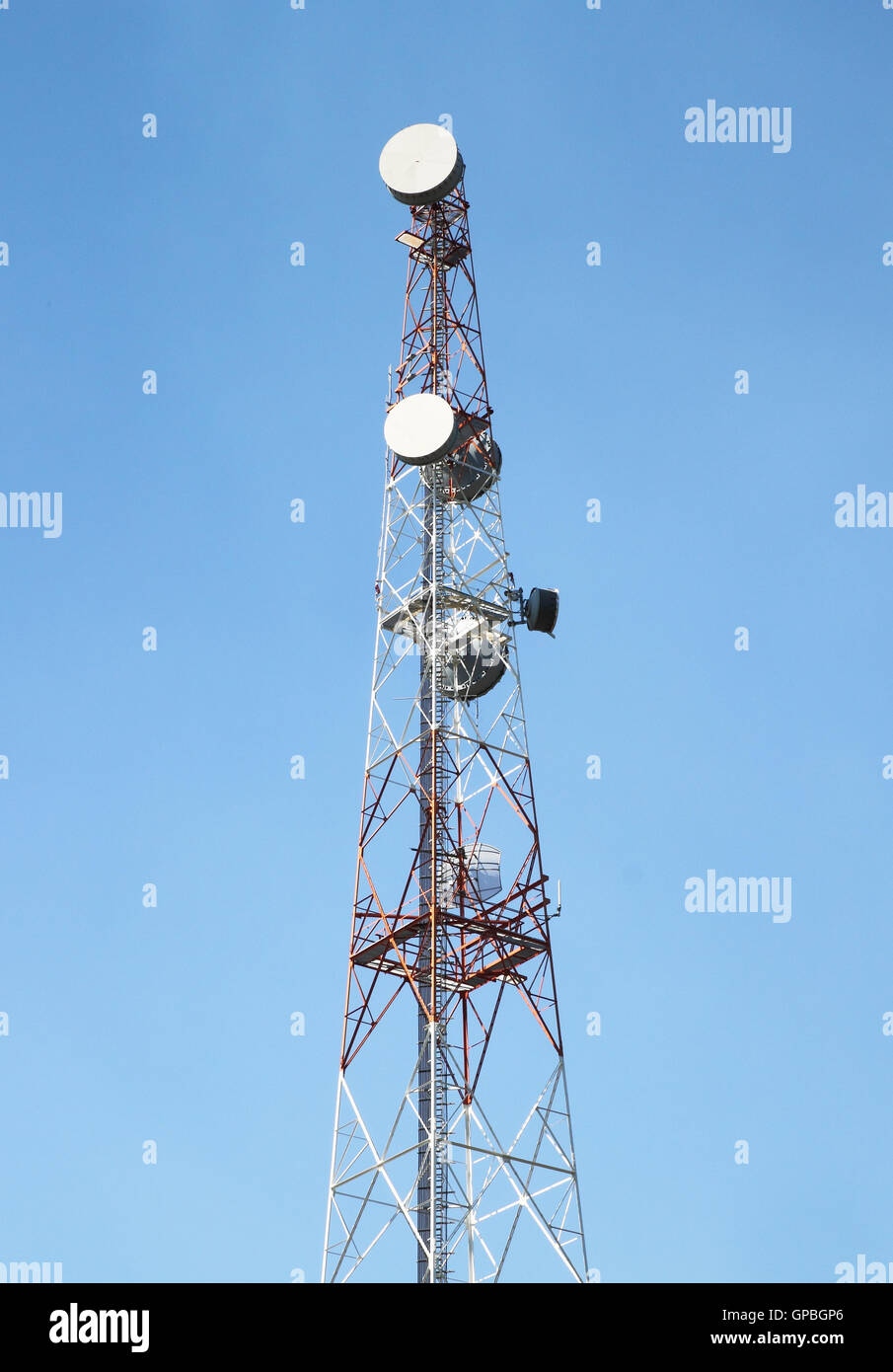 telecom tower and blue sky Stock Photo - Alamy