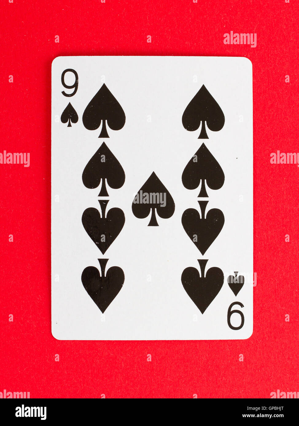 Old playing card (nine Stock Photo - Alamy