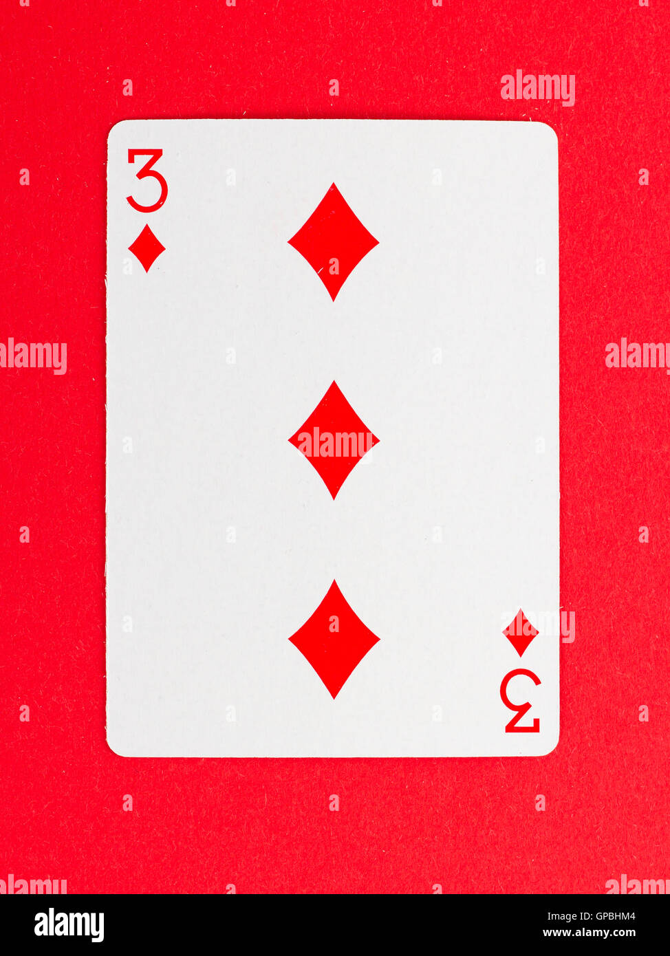 Playing card (three Stock Photo - Alamy