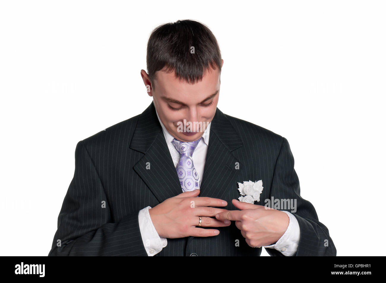 Portrait of groom Stock Photo - Alamy