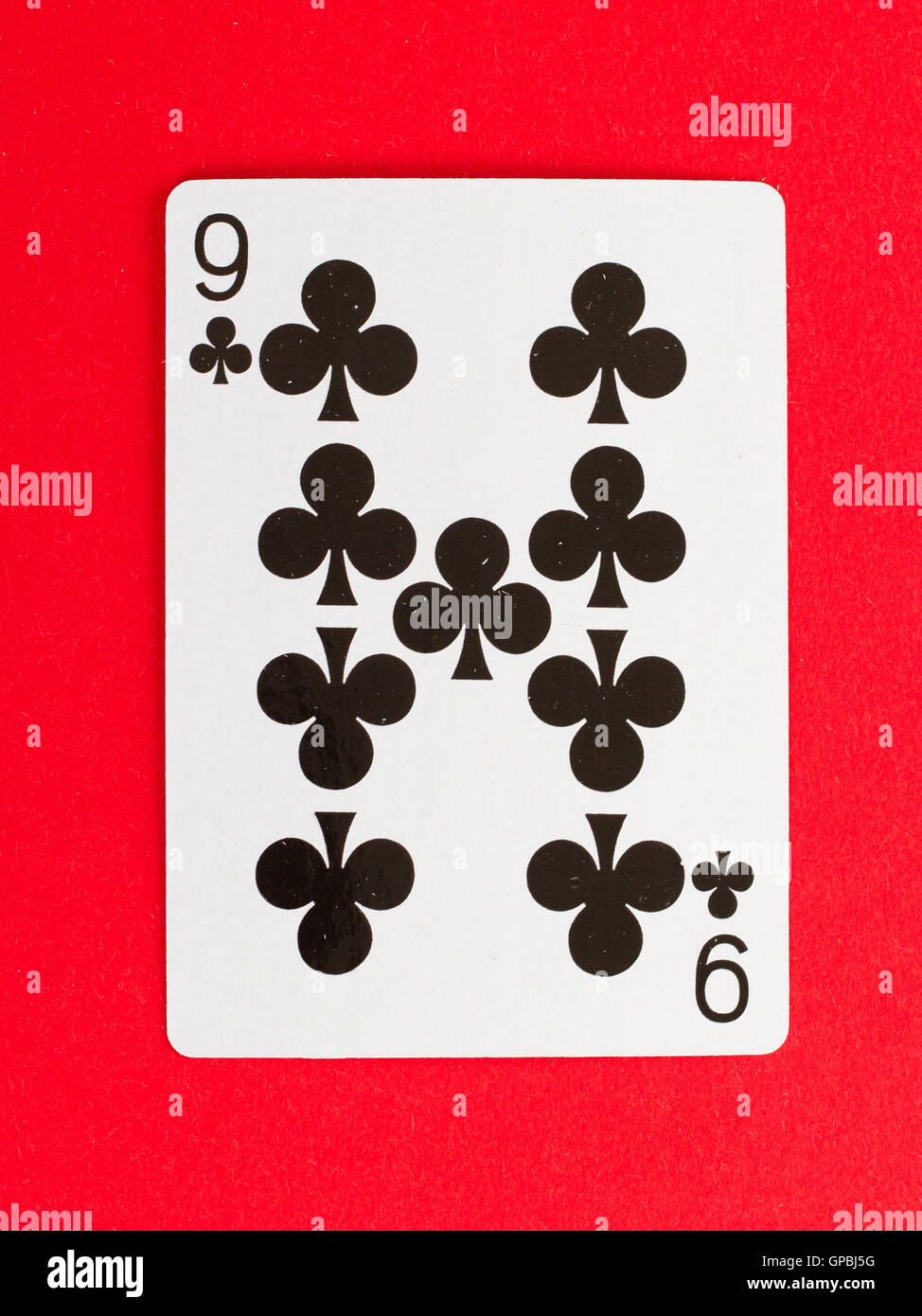 Old playing card (nine Stock Photo - Alamy