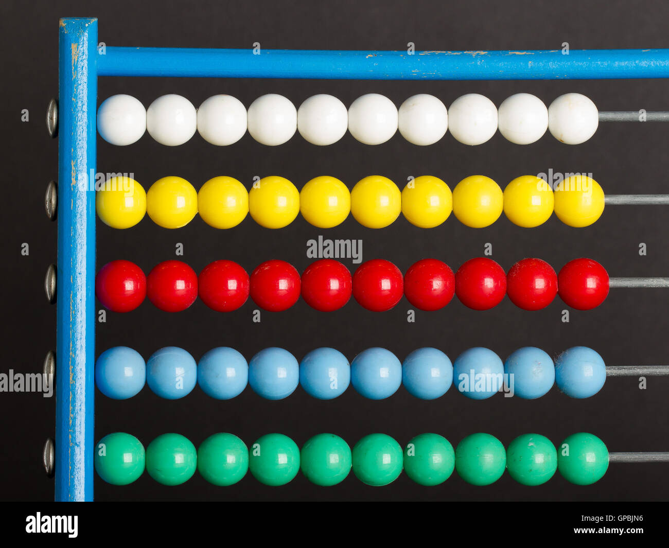 Close-up of an abacus on a grey background Stock Photo - Alamy
