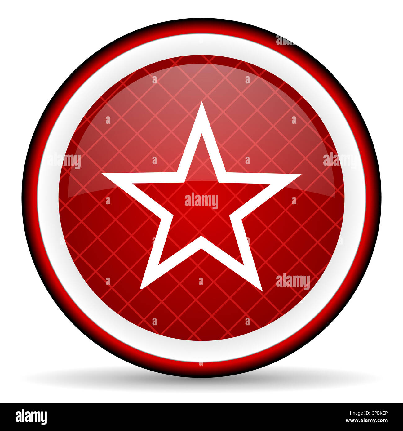 star red glossy icon on white background Stock Photo - Alamy