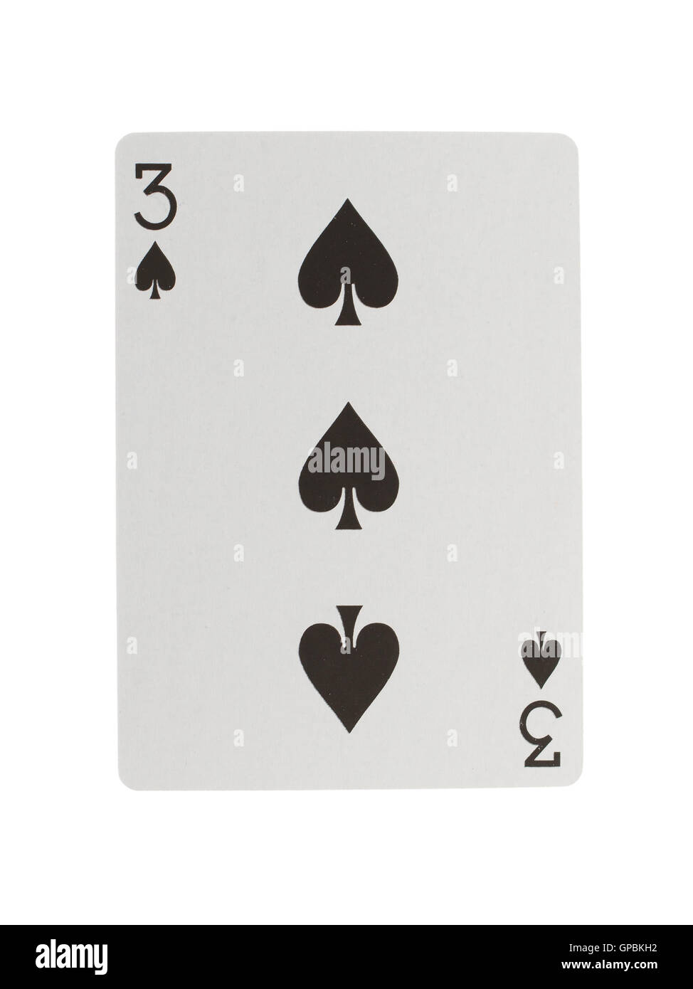 Playing card (three Stock Photo - Alamy