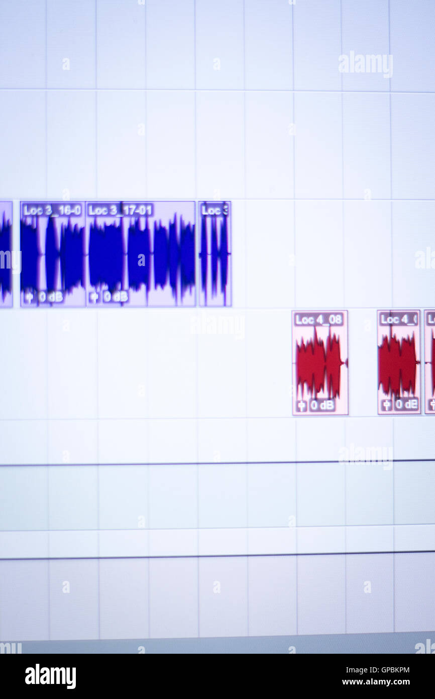 Professional sound recording audio studio computer screen to record ... Professional sound recording audio studio computer screen to record ...