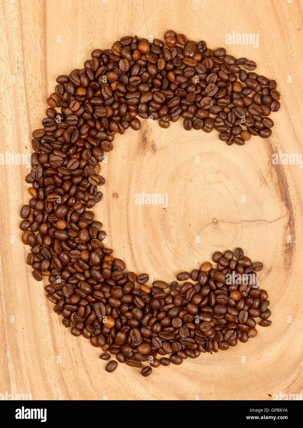 Letter C, alphabet from coffee beans Stock Photo - Alamy