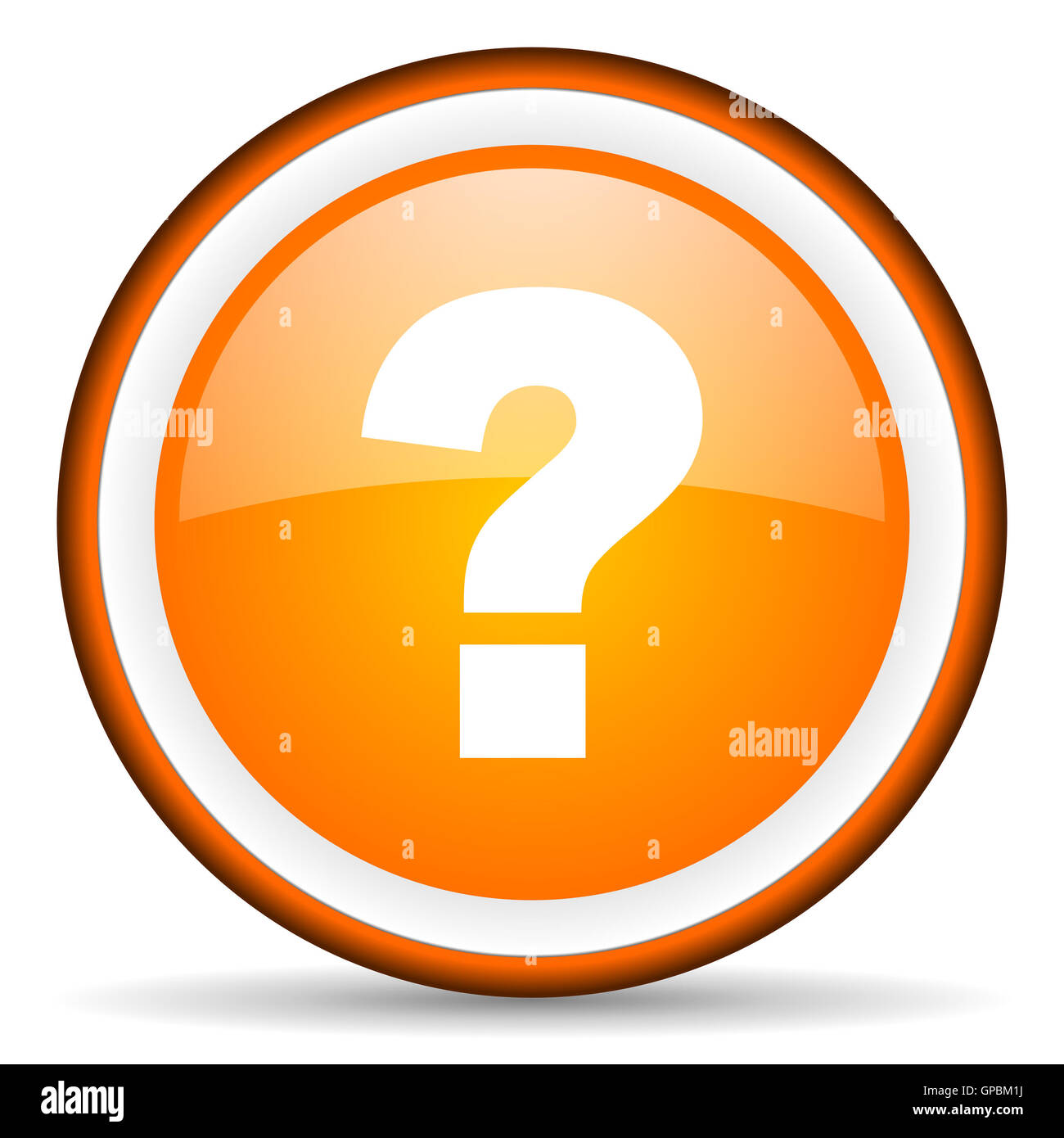 Orange Question Mark Icon