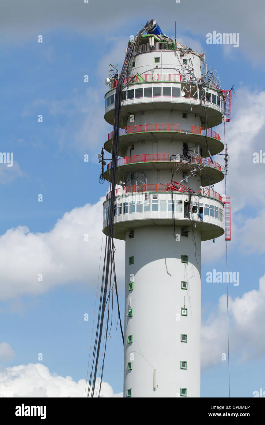 Radio Television Tower collapsed Stock Photo - Alamy