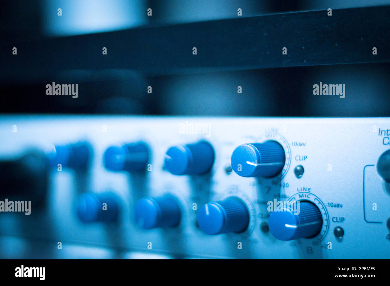 Professional sound recording audio studio digital equipment, amplifier ...