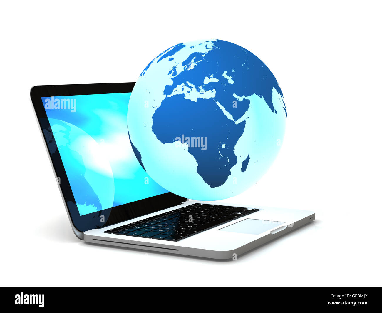 Internet on laptop Stock Photo - Alamy