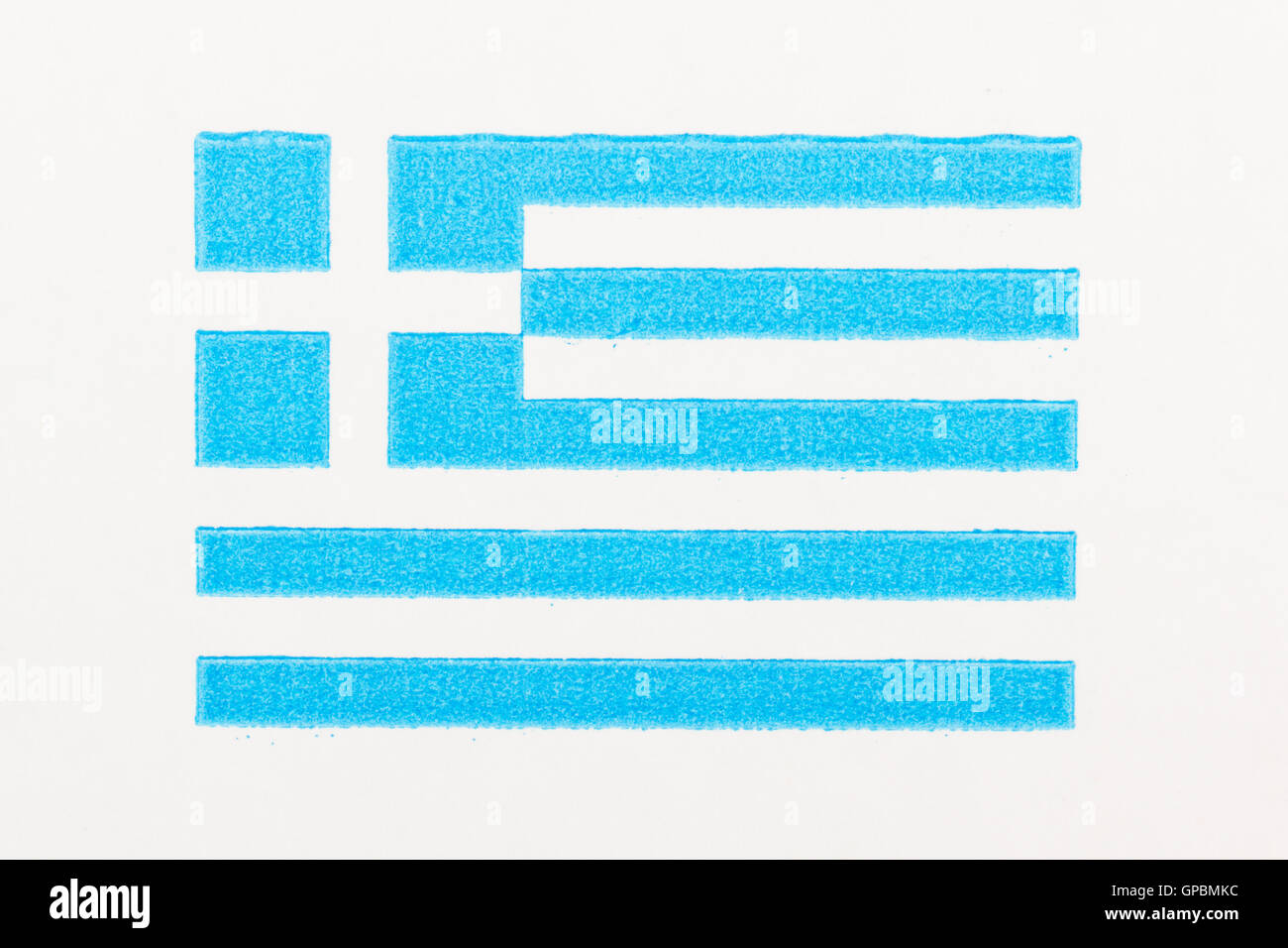 The flag of Greece printed on cartboard Stock Photo - Alamy