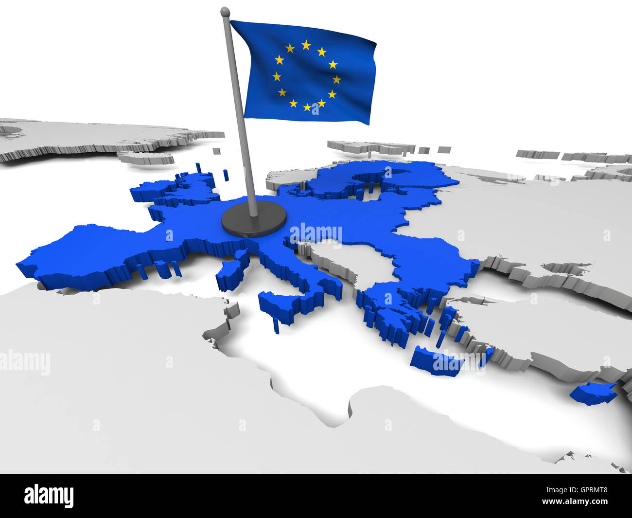 European Union on map Stock Photo - Alamy
