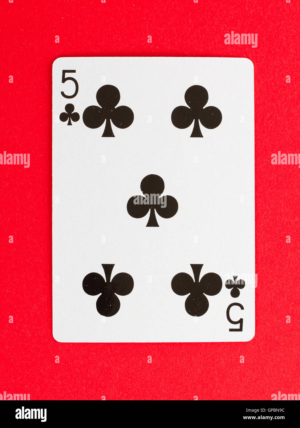 Old playing card (five Stock Photo - Alamy