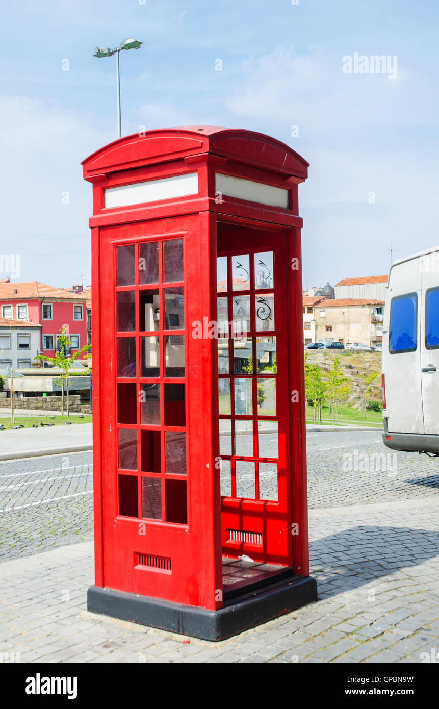 Famous London booth on street Stock Photo - Alamy
