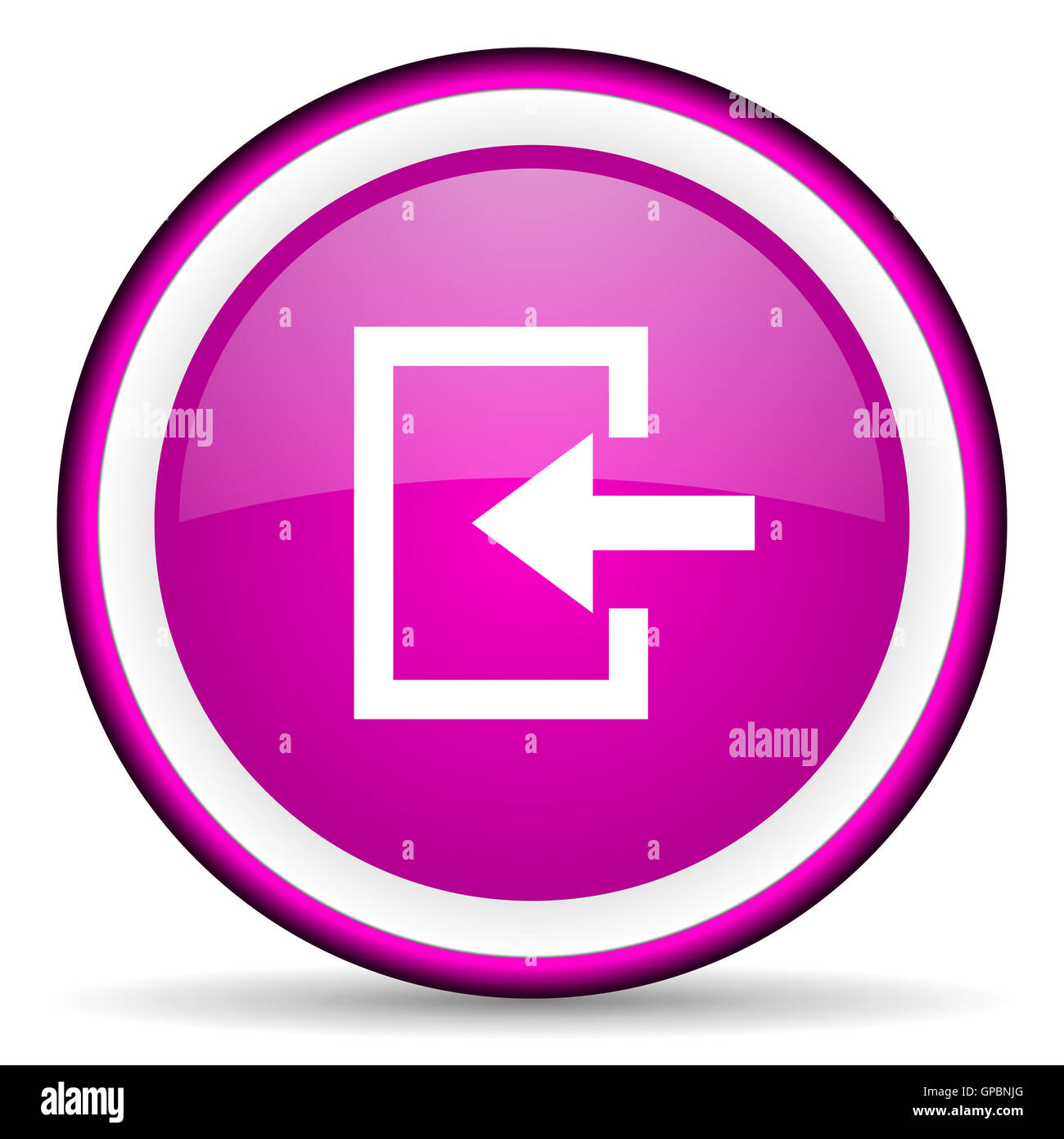 enter violet glossy icon on white background Stock Photo - Alamy