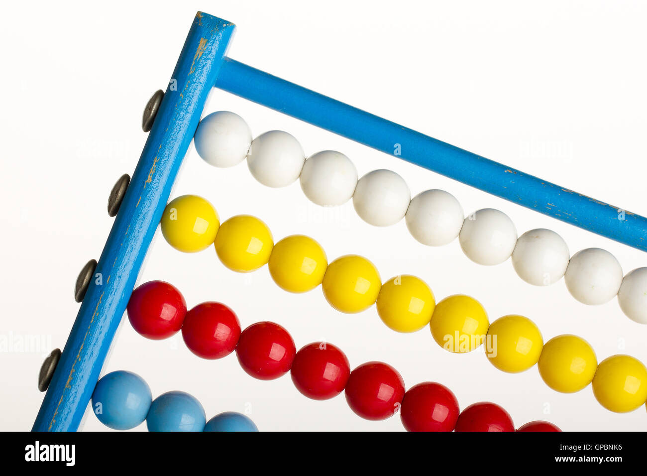 Close-up of an abacus on a white background Stock Photo - Alamy