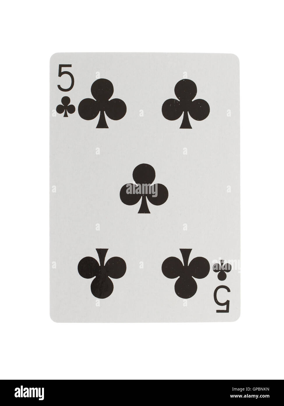 Playing card (five Stock Photo - Alamy