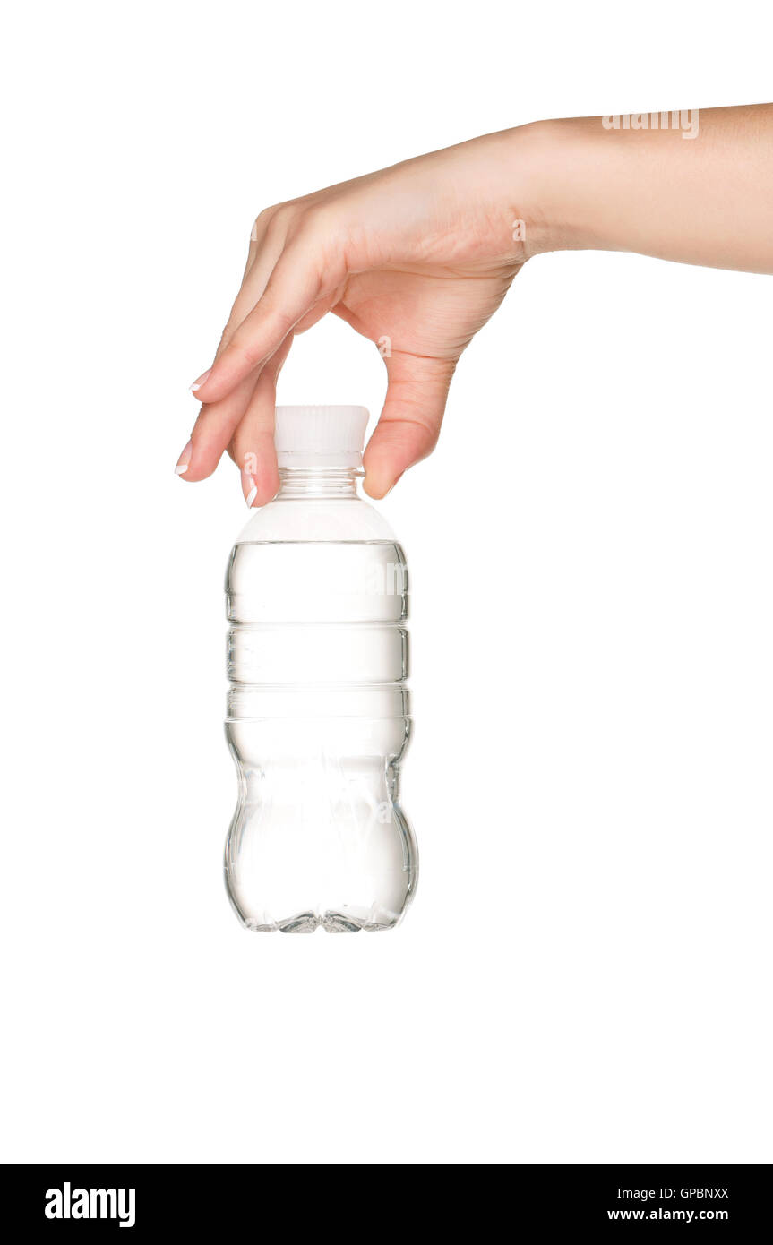 Hand with bottle of water Stock Photo - Alamy