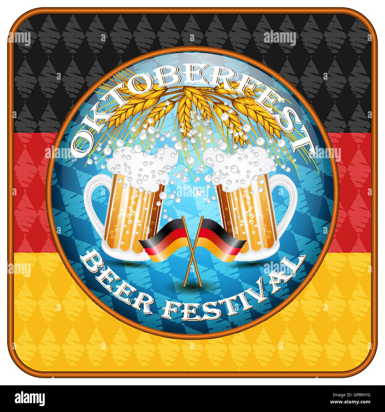 Vintage styled emblem for Oktoberfest festival Stock Vector Image & Art ...