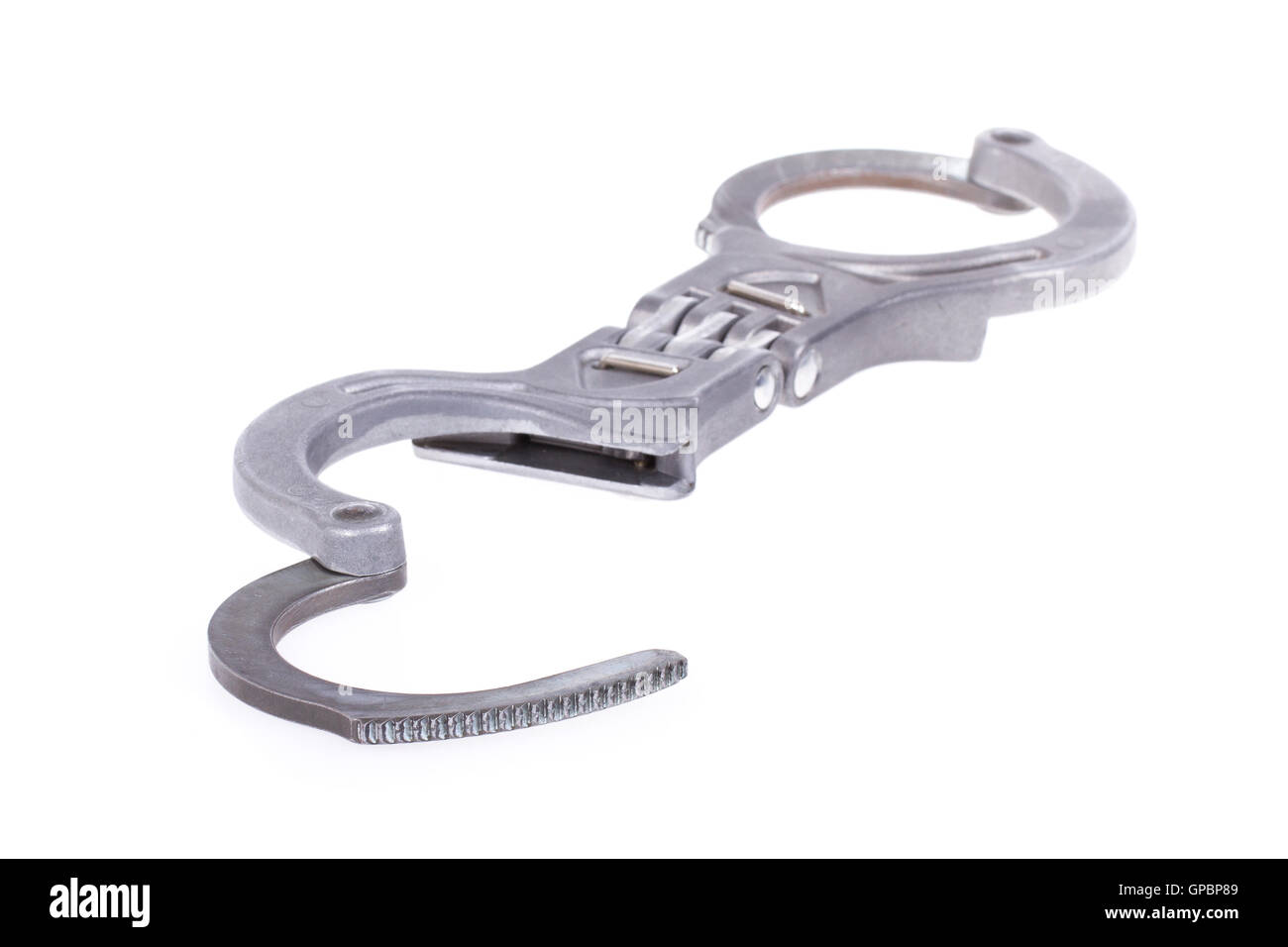 A close-up of metal handcuffs Stock Photo - Alamy