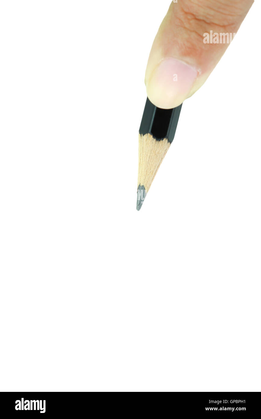 human hands with pencil and writting something Stock Photo - Alamy
