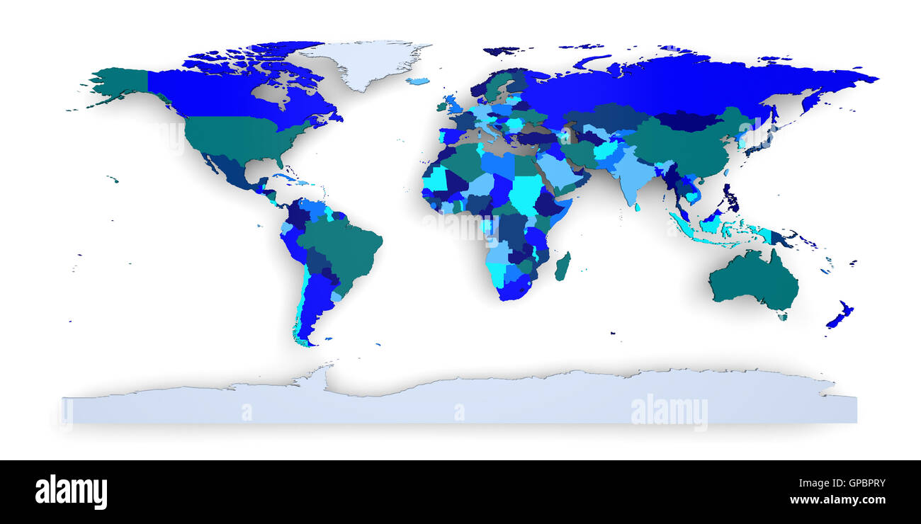 Political world map hi-res stock photography and images - Alamy