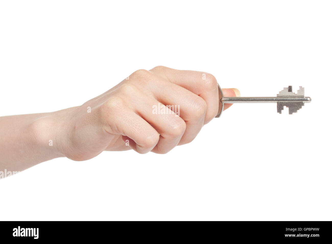 Woman hand with key Stock Photo - Alamy