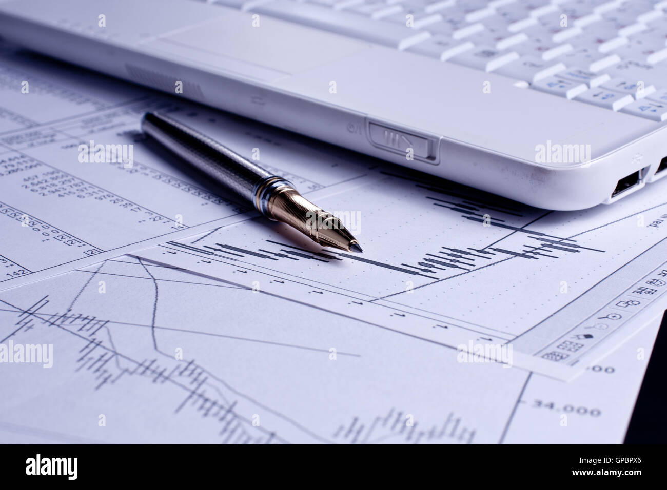 Finance charts analysis Stock Photo - Alamy