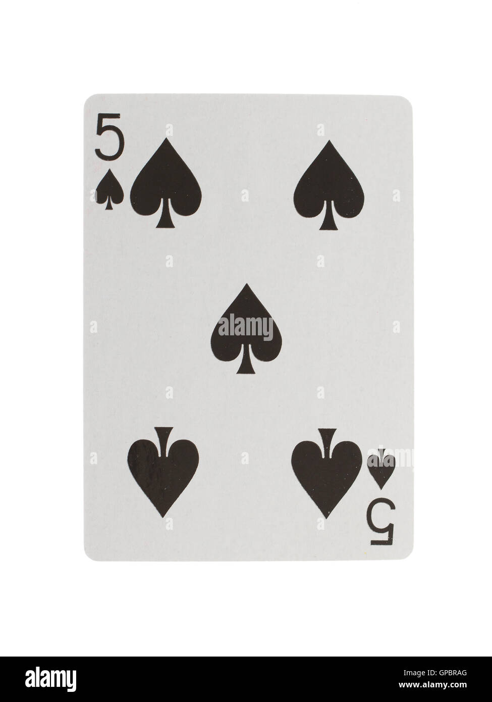 Playing card (five Stock Photo - Alamy