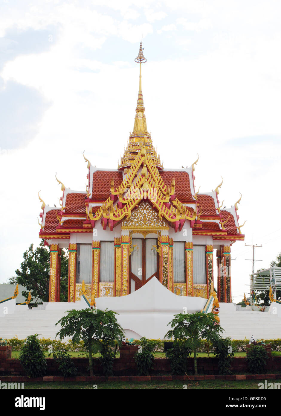 A mondop is a square, open-sided pavilion with a multi-tiered py Stock ...
